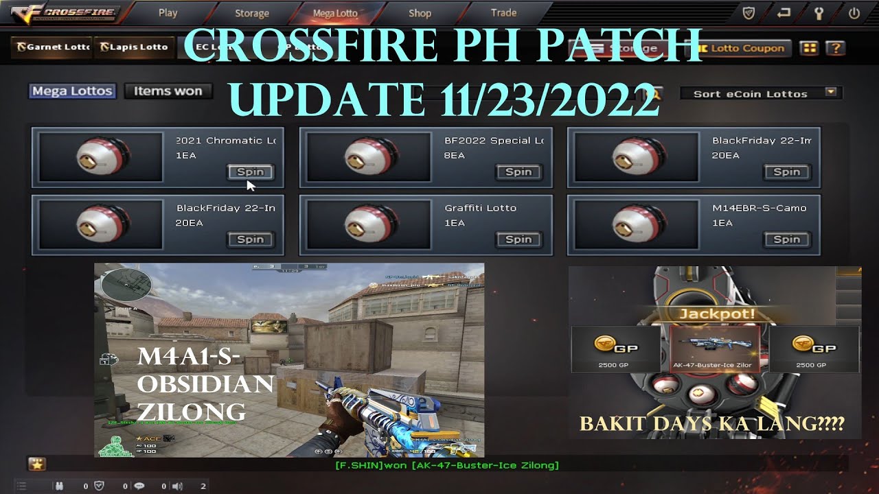CROSSFIRE PHILIPPINES: PATCH UPDATE 11/23/2022 BLACKFRIDAY PACKAGES (AK ...