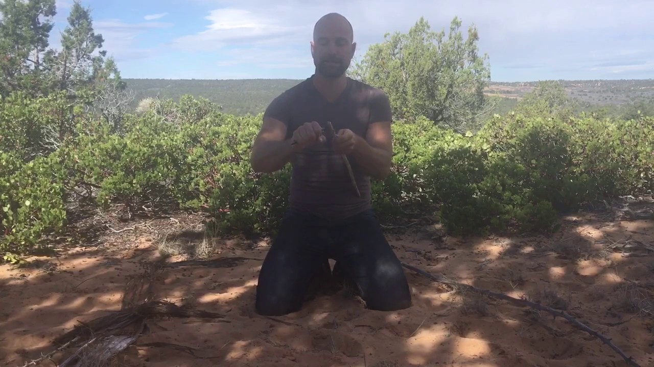 Hand Drill Friction fire from scratch - YouTube