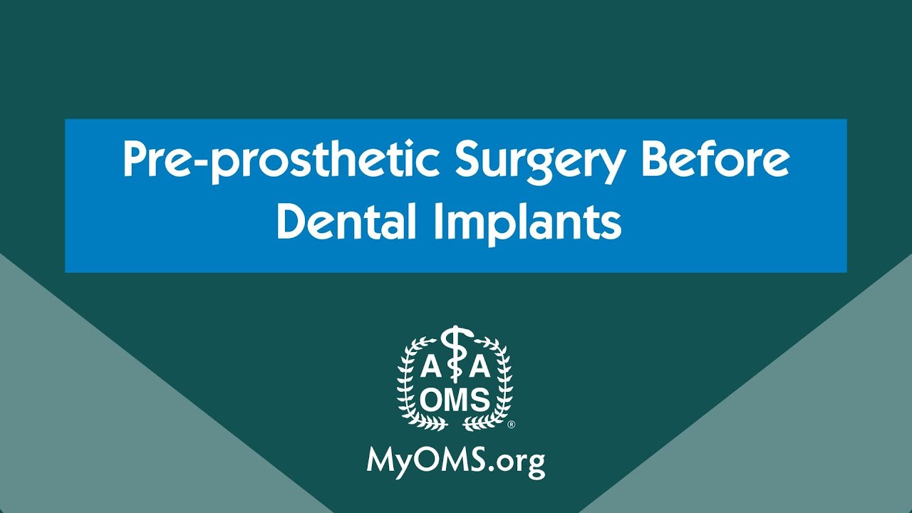 Pre-prosthetic Surgery Before Dental Implants - YouTube