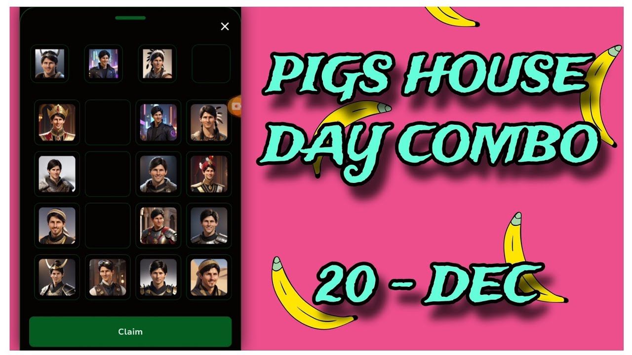 Pigs House Bot Daily Combo 20 December 2024 | Today Pigs House Bot Intelligent investment | AGP ...