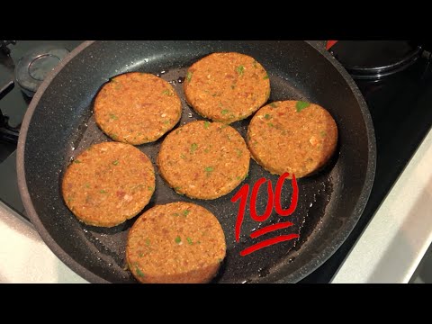 Evde Her gün Yapar Olduk bu köfteyi / iki bardak bulgur varsa bu tarifi kaçmaz 👌Bulgur köfte tarifi