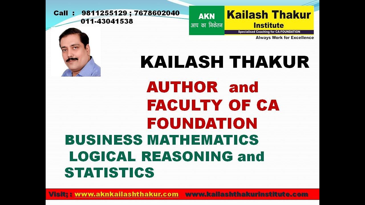# BMLRS II CA FOUNDATION II DOUBTS CLASS II EQUATION & SIMPLE INTEREST II KAILASH THAKUR # - YouTube