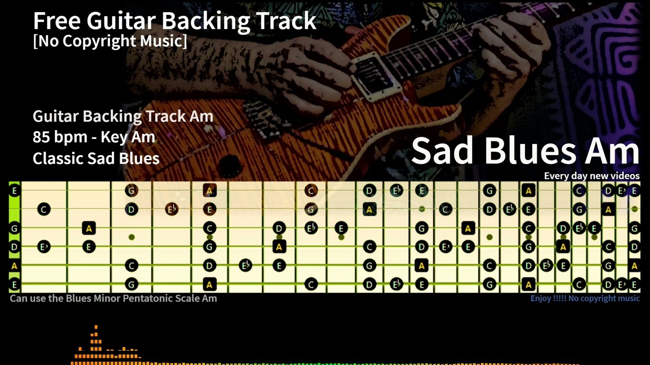 [Free] 🎸Vivid Sad Blues in Am Guitar Backing Tracks [No Copyright ...