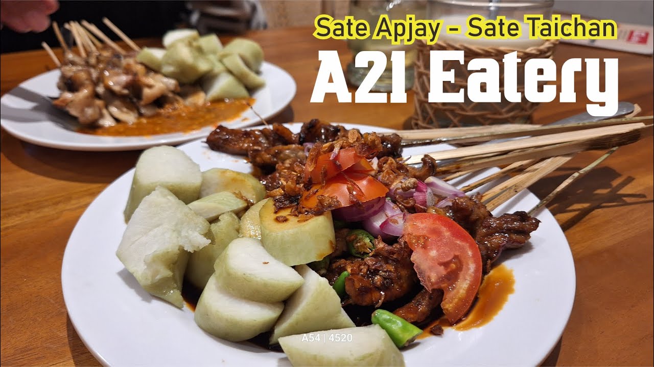 A21 Eatery Teras Jahe Sate Apjay Cempaka Putih - YouTube