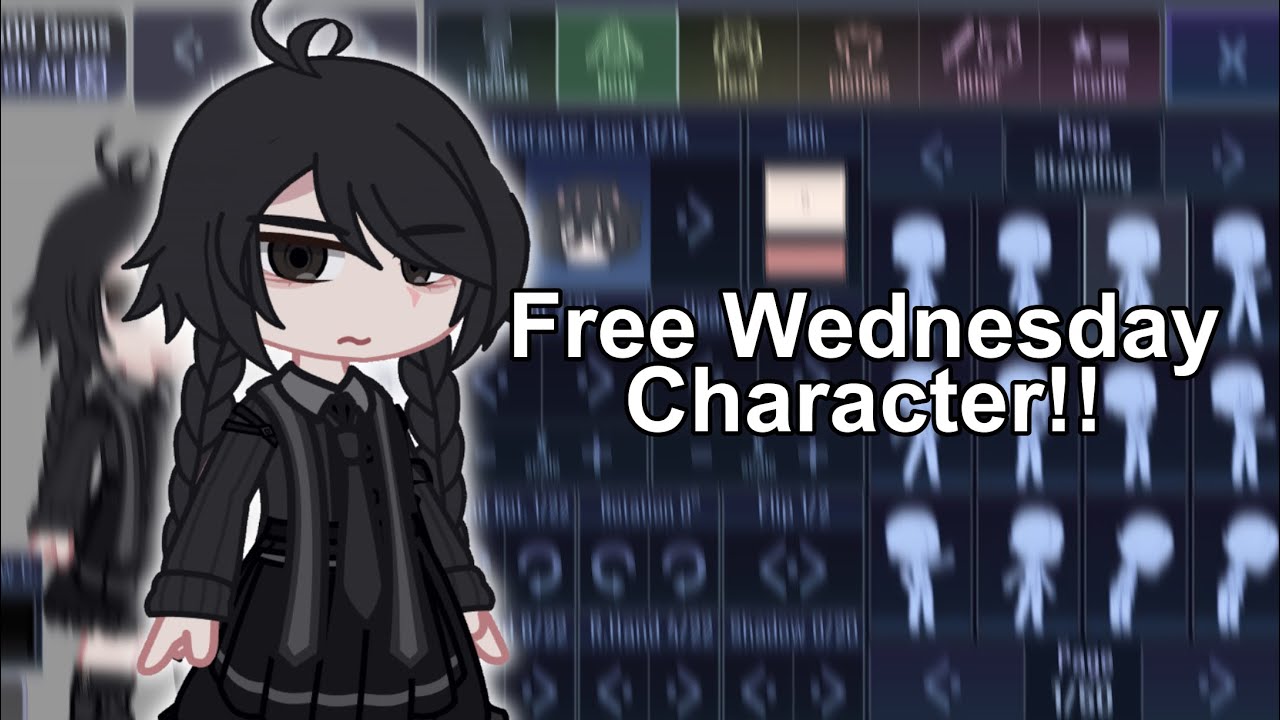 FREE WEDNESDAY CHARACTER‼️🖤 || Gacha Club Wednesday || FREE OC - YouTube