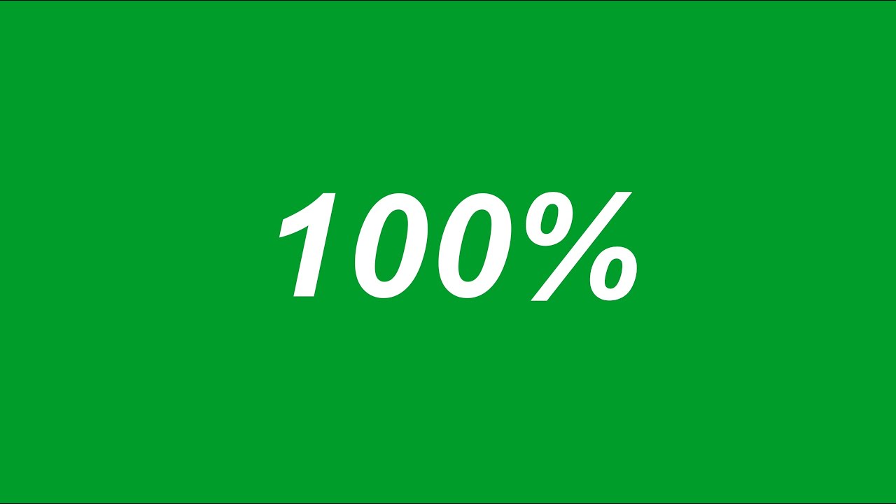 100% counting Green Screen white [4K 2024] - one hundred percent - YouTube