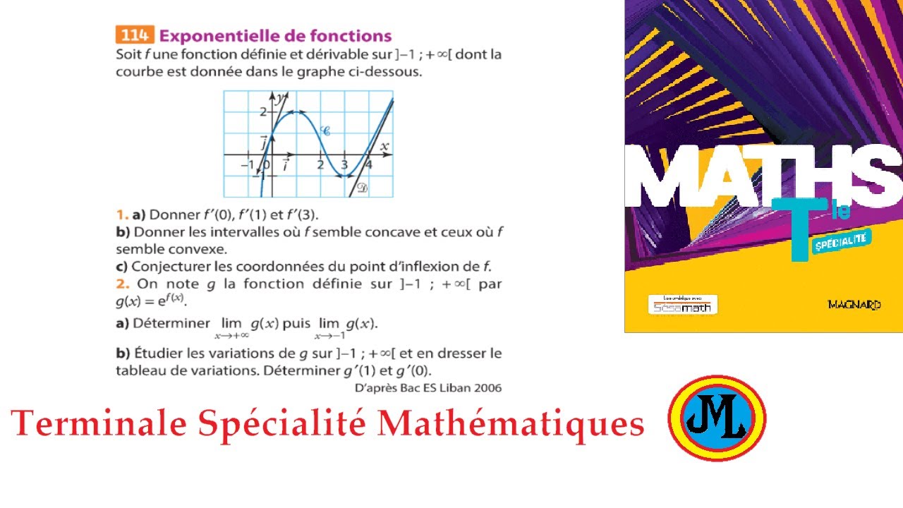 CONVEXITE. Ex 114 p 160 du Sésamath en terminale spécialité mathématiques. Livre MAGNARD. - YouTube