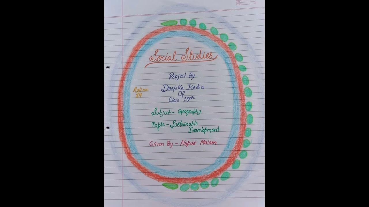 Sustainable Development Project File Class 10 Easy And Intresting ...