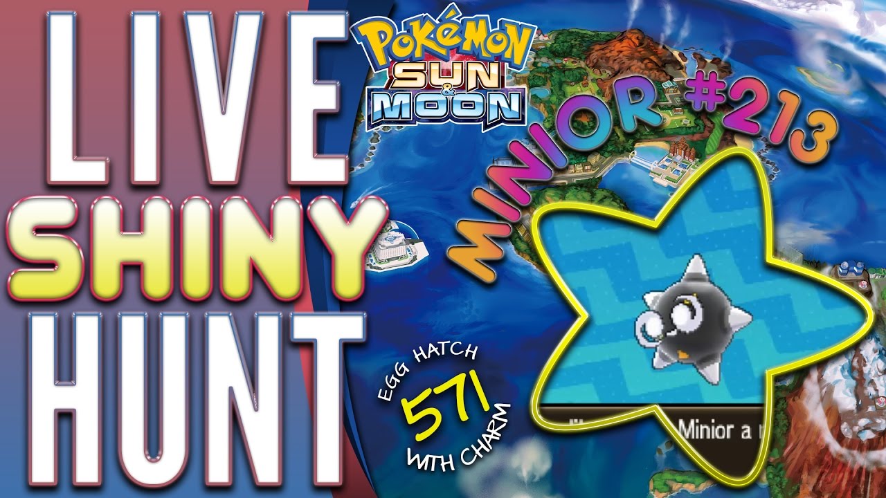 Shiny Minior in Pokemon Sun and Moon after 571 Eggs!!! - YouTube