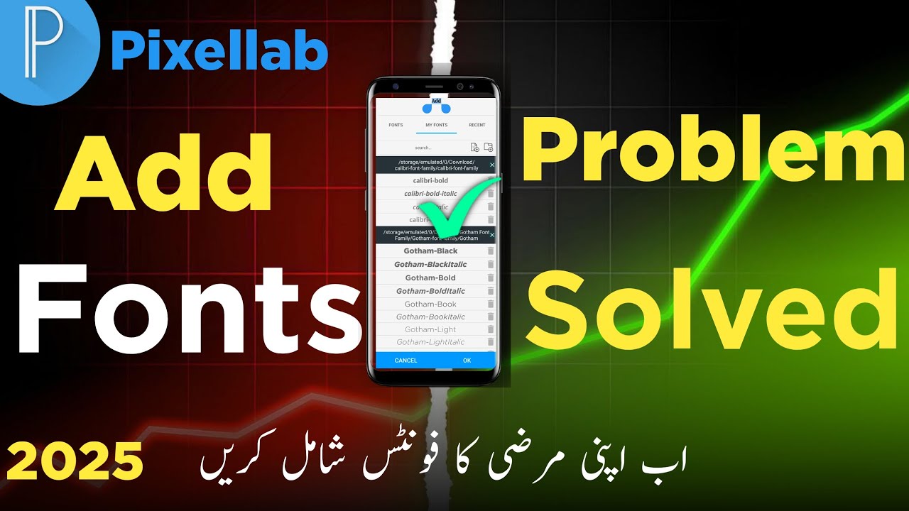 How to add fonts in pixellab in 2025 || PixelLab ma fonts kaisy add ...