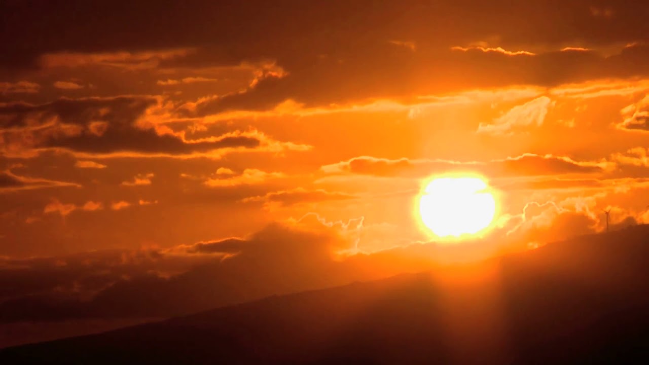 Hawaii Sunset bright Orange Sky - Free stock footage - YouTube