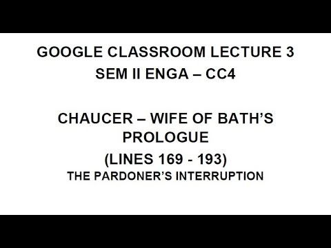 CC 4-THE CANTERBURY TALES- WIFE OF BATH'S PROLOGUE: THE PARDONER'S ...