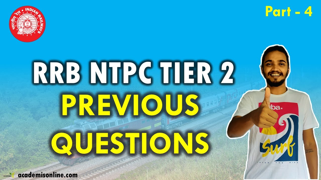 RRB NTPC TIER 2 Question Paper Discussion || NTPC Tier 2 Previous ...