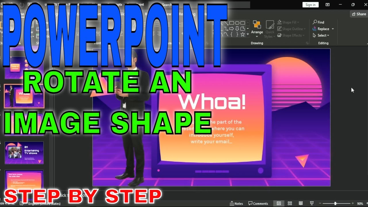 How To Rotate An Image Shape In PowerPoint 🔴 - YouTube