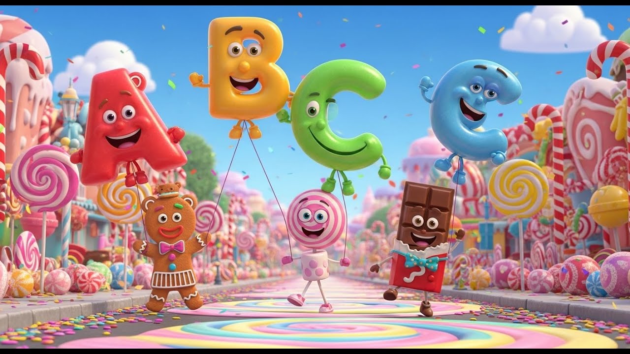 ABC Parade on a Candy Street | Alphabet Nursery Rhyme Song for Kids ...