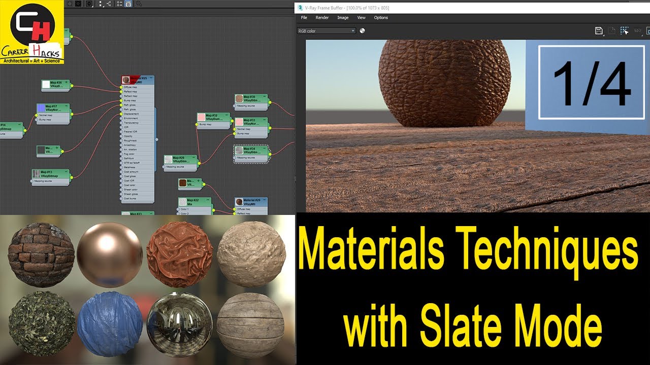 Material techniques with Vray 5 in 3ds max PART1 | vray 5 for 3ds max | In Depth Slate Mode in ...