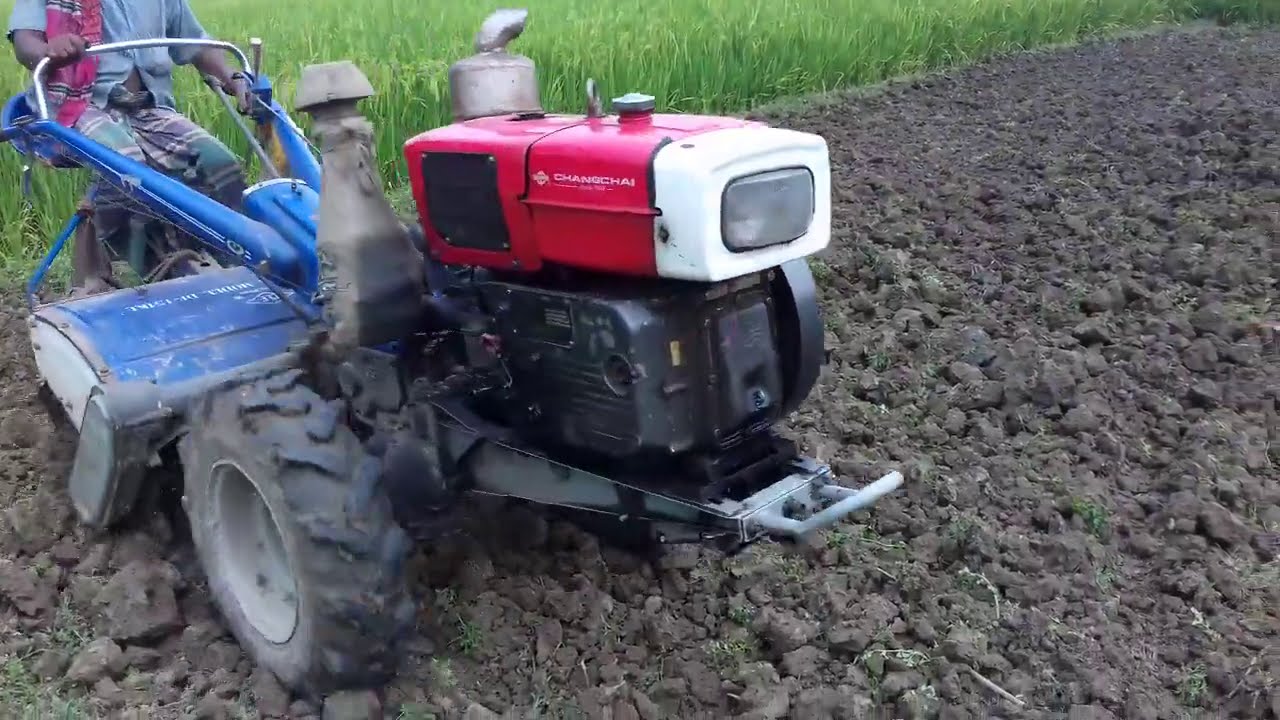 Power tillar Cultivation || Mini Tructor power tillar || Village ...