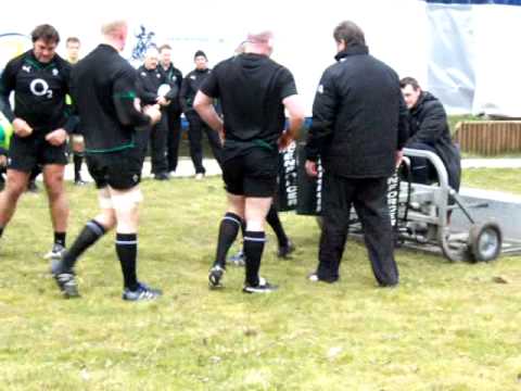 Ireland Rugby Team Scrum Training - YouTube