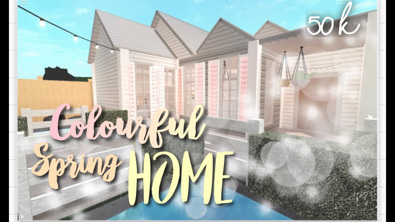 Colourful Spring Home | NO GAMEPASSES | Bloxburg - YouTube