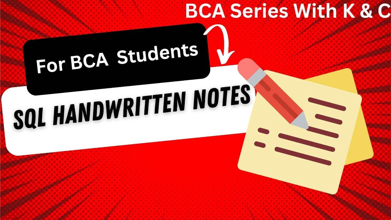 SQL notes Practical file for BCA 2nd Yr (3rd sem) - YouTube