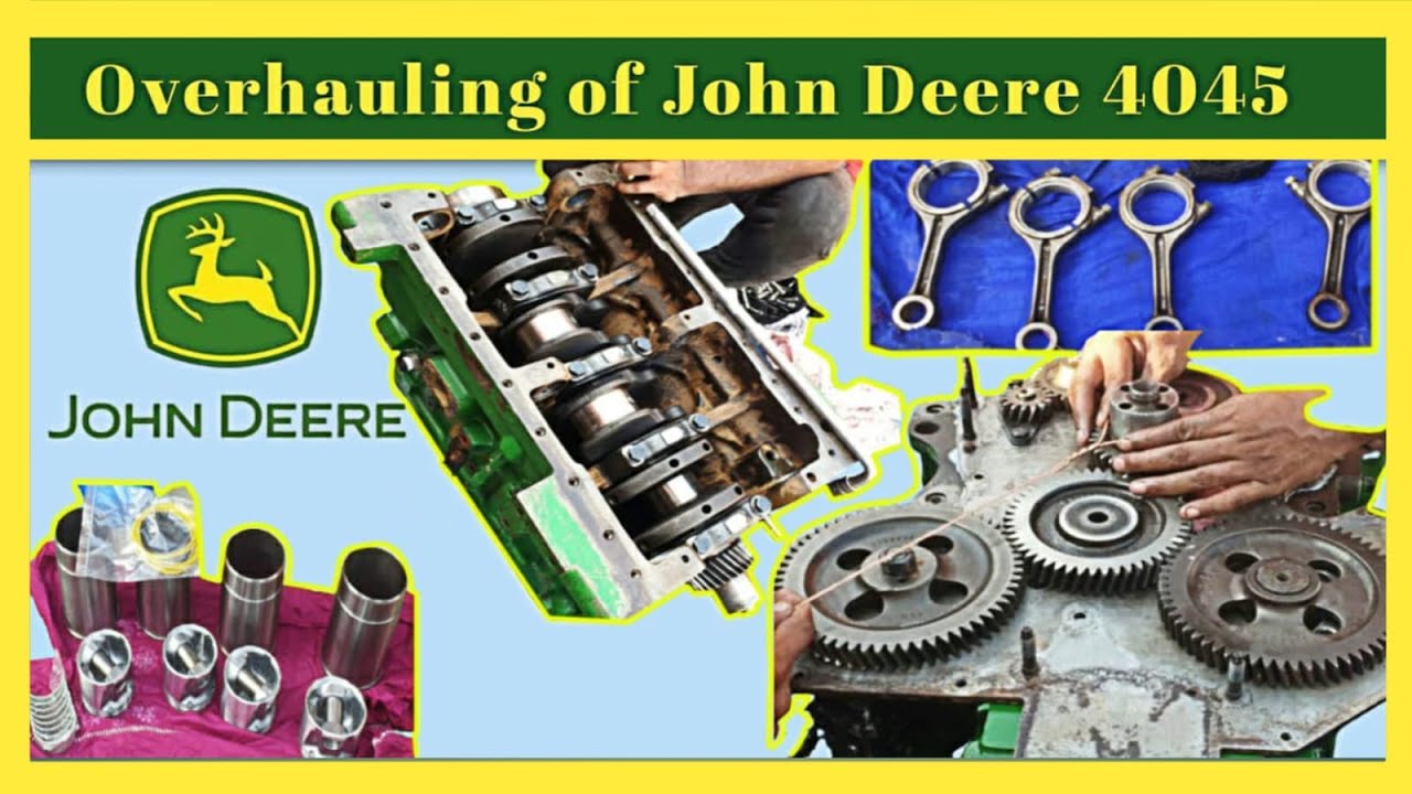 Restoration of John Deere 4045 Engine || 100kVA Overhauling of Diesel ...
