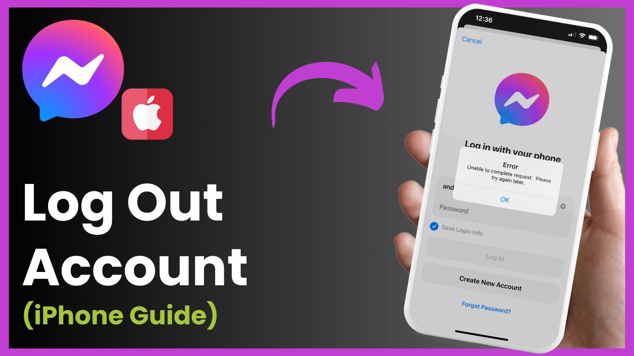 How To Logout Of Facebook Messenger On iPhone ! - YouTube