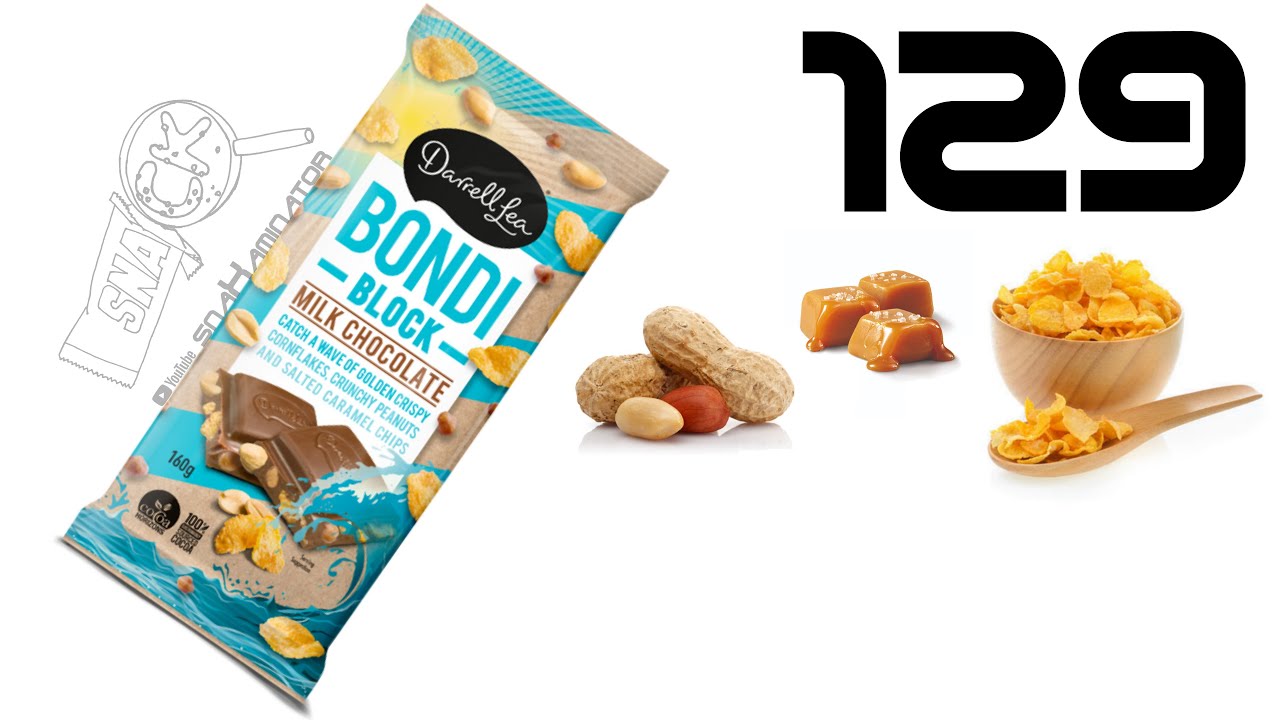 Darrell Lea Bondi Block /w Cornflakes, Peanuts & Salted Caramel (160g ...