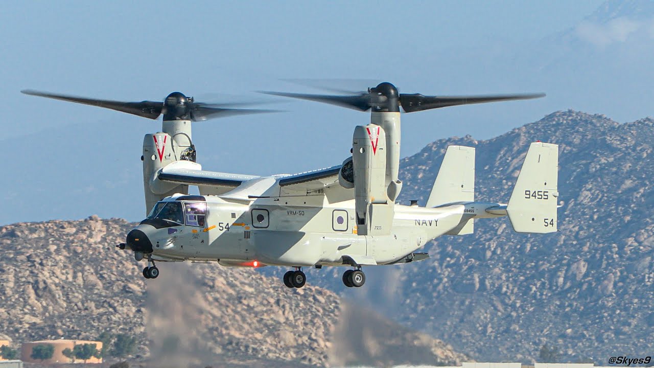 VRM-50 'Sun Hawks' CMV-22B - March Field - YouTube