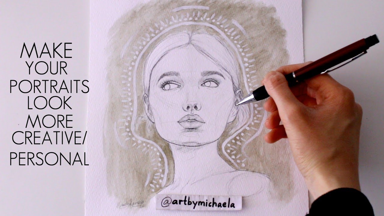 How to Make Your Portrait Drawings More Creative - YouTube