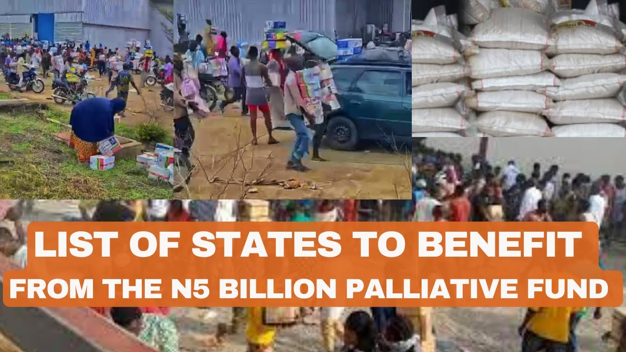 5b naira and 5 trucks of rice palliative to be given to 36 states ...