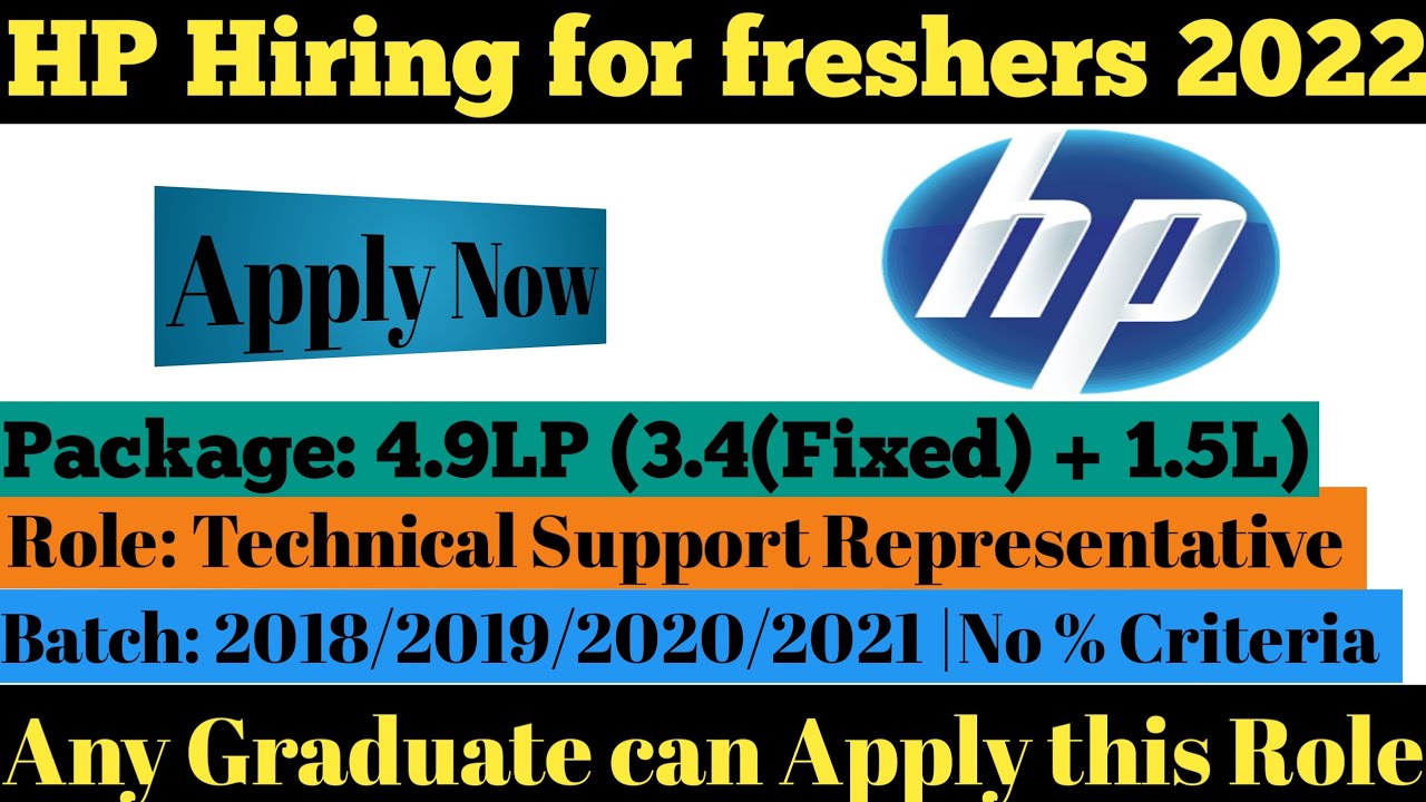 HP Job recruitment 2022| HP jobs notification 2022| HP Technical ...