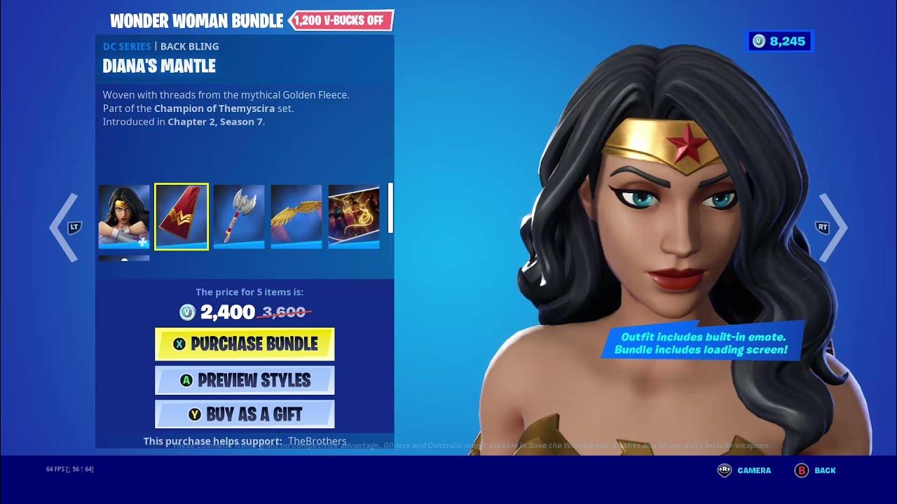 *NEW* WONDER WOMAN SKIN + BUNDLE! (FORTNITE ITEM SHOP) - YouTube