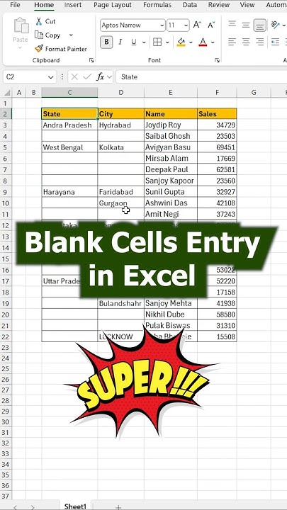 Blank Cells Entry In Microsoft Excel 👌/ How To Format Blank Cells Ms ...
