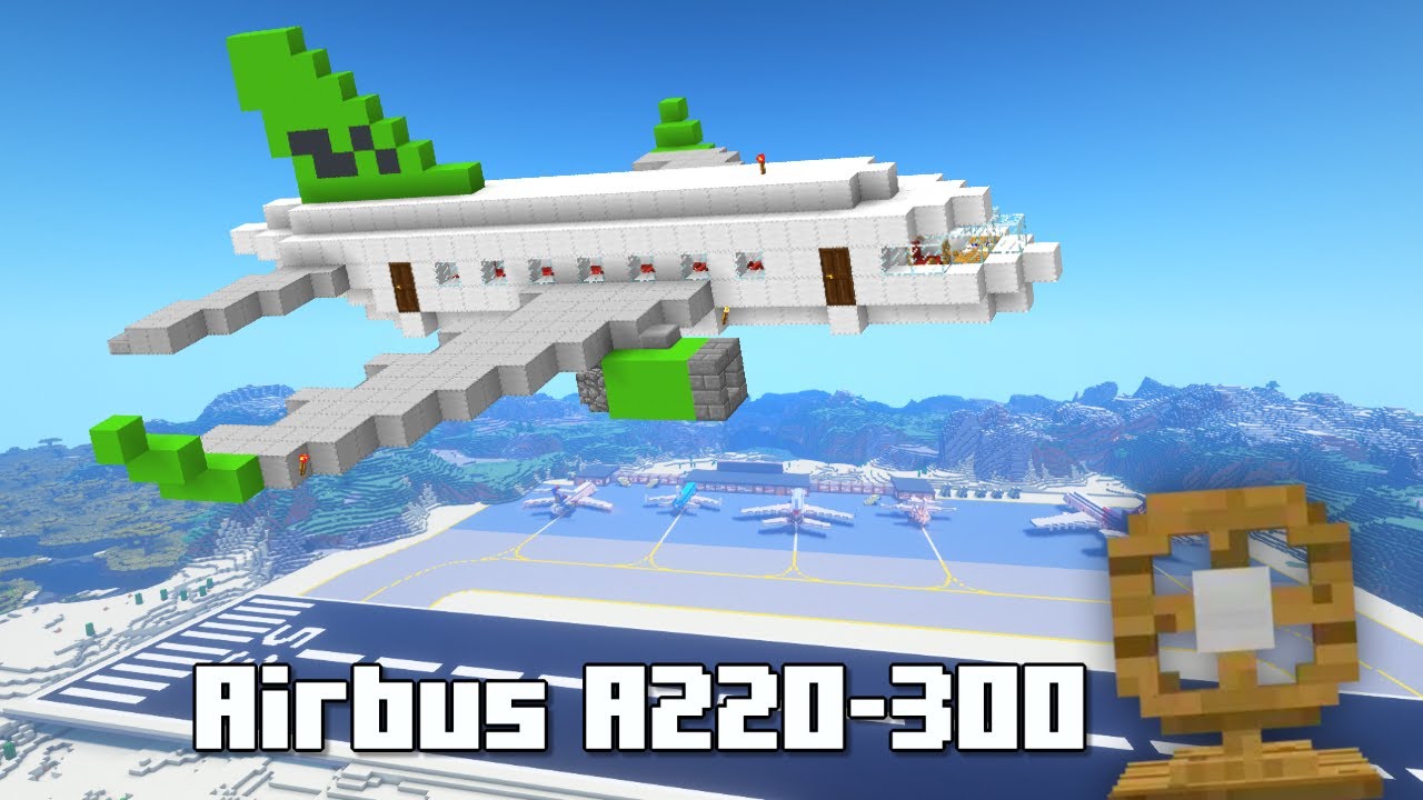 Flying airplanes in Minecraft! - Airbus A220-300 - YouTube