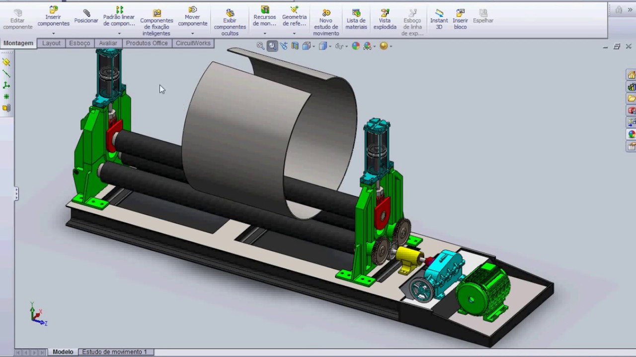 SOLID WORKS PRÉ MONTAGEM DA CALANDRA HIDRA.. COM CRISTIANO B.N.mp4 ...