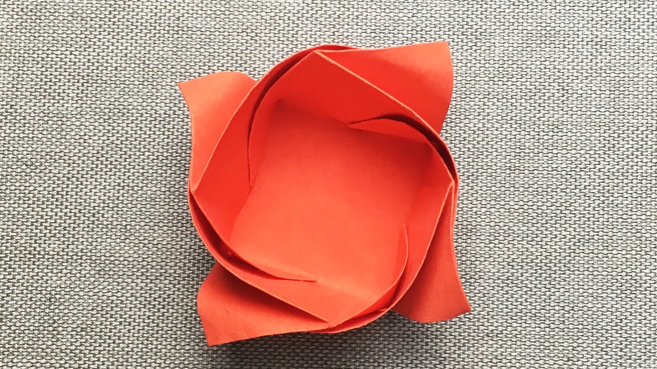 How To Make A Paper Rose Box | Easy Origami Craft Ideas - YouTube