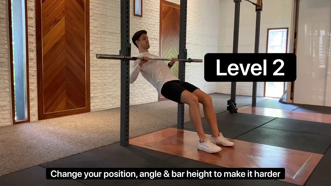 Inverted row | Bodyweight - YouTube