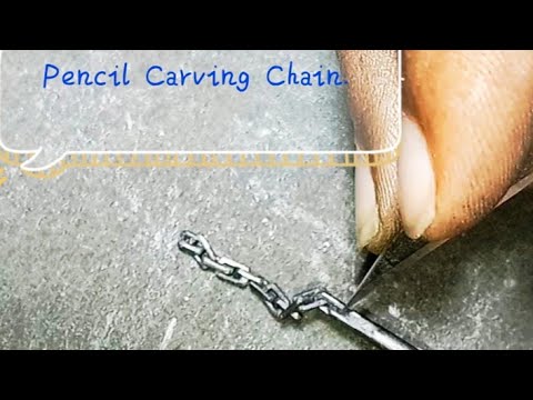 Chain Carved On Pencil Tip / Tutorial Chain Carving @Adityamicroartist ...