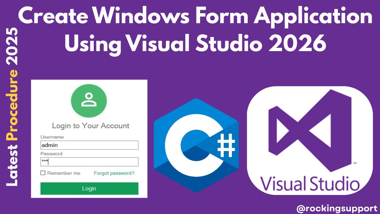 How to Create Windows Form (GUI)Application In Visual Studio 2026 - YouTube