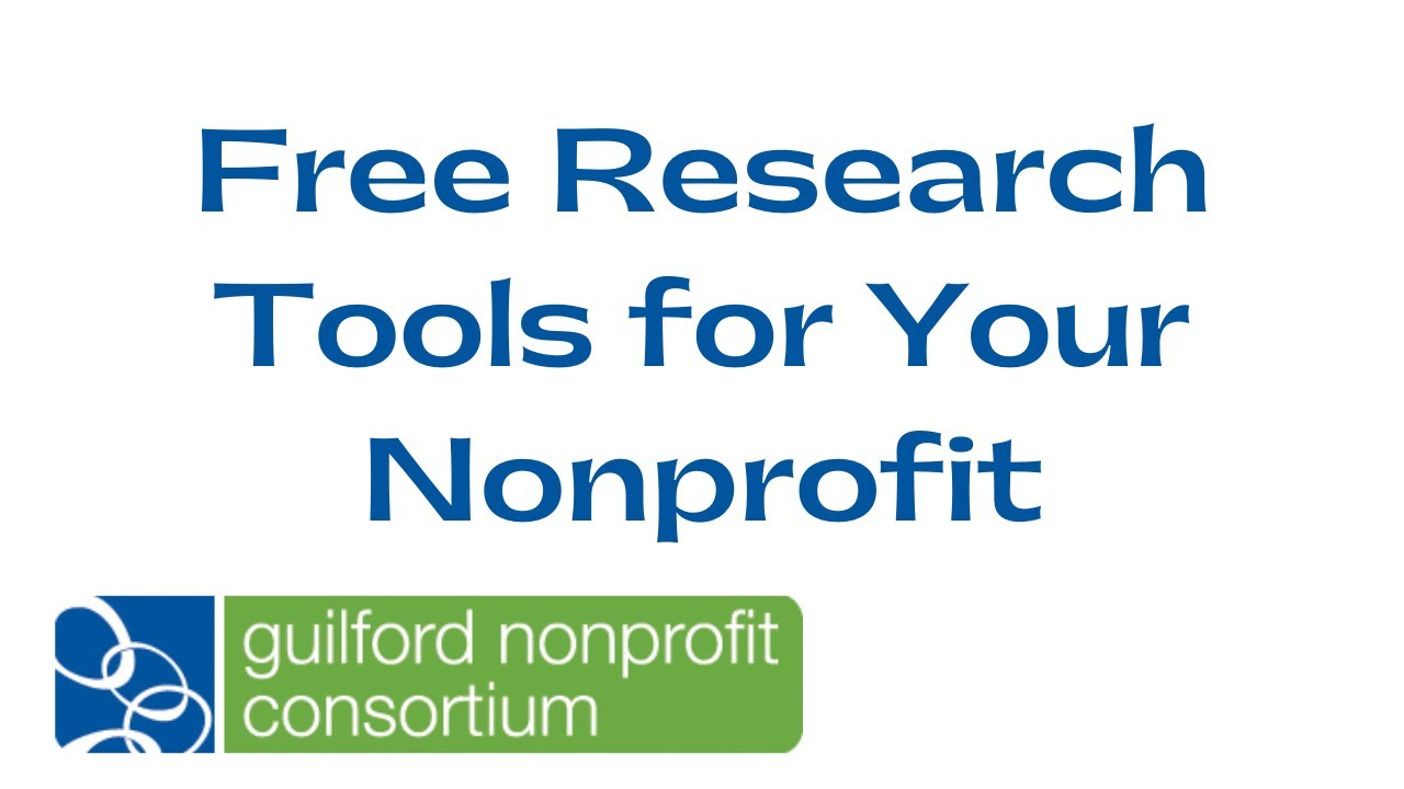 Free Research Tools for Your Nonprofit - YouTube