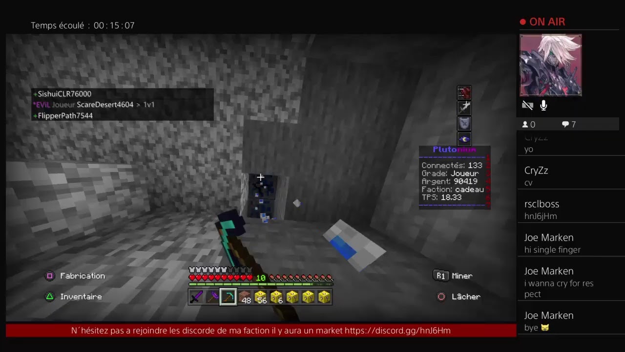 Minecraft plutonium serveur PVP faction - YouTube