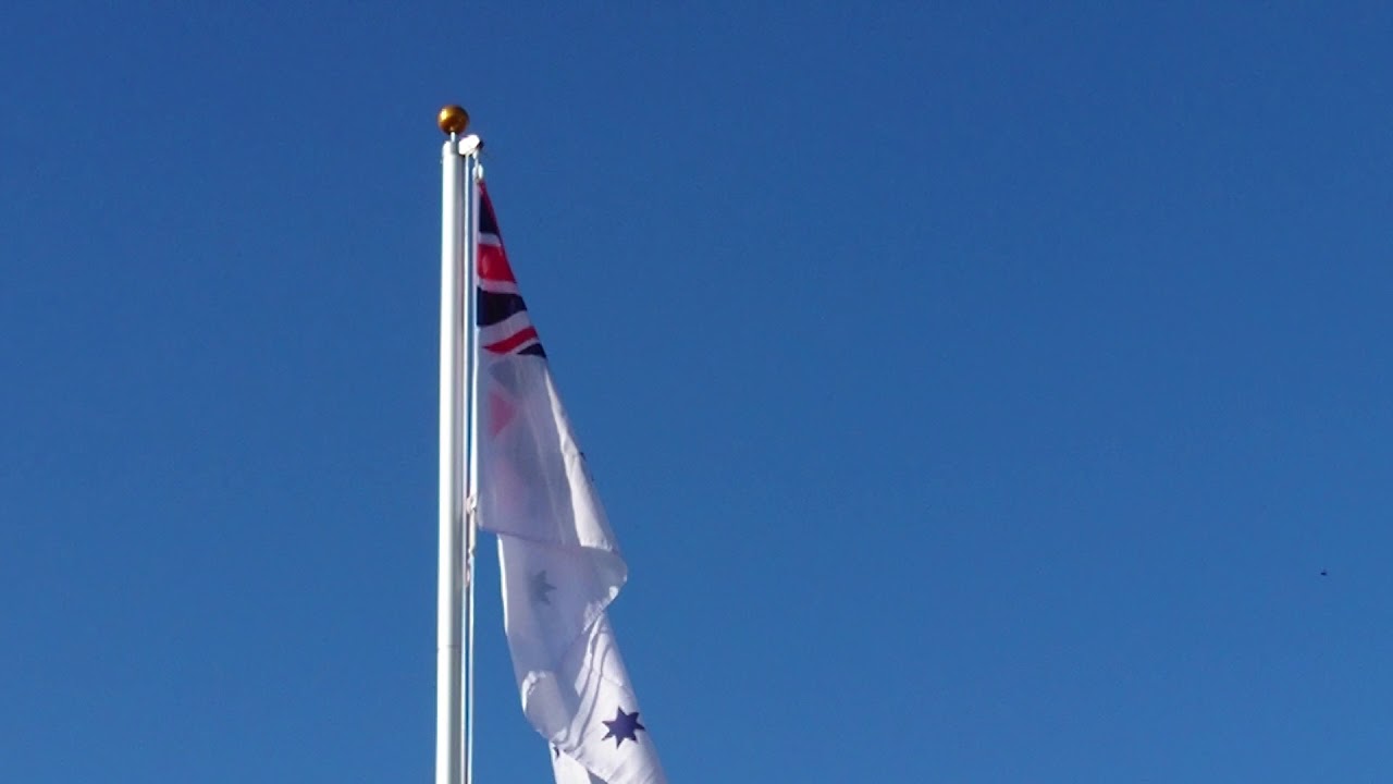 Australia White Ensign / Royal Australian Navy Flag Flying - YouTube