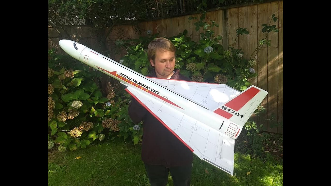 Upscale Orbital Transport R/C rocket glider G-12 flights - YouTube
