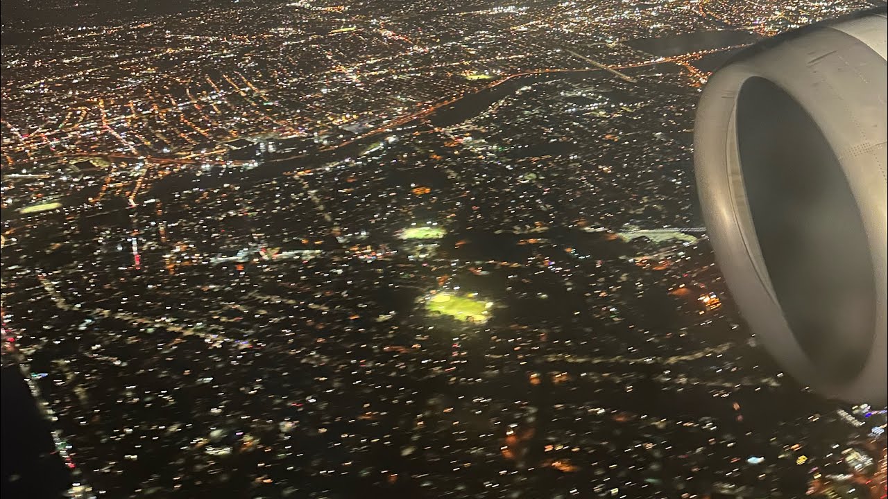 NY/NJ at night before landing in EWR. - YouTube