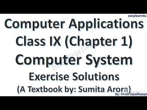 Computer class 9 chapter 1| Class 9 computer system | Sumita Arora Class 9 Exercise Solutions ...