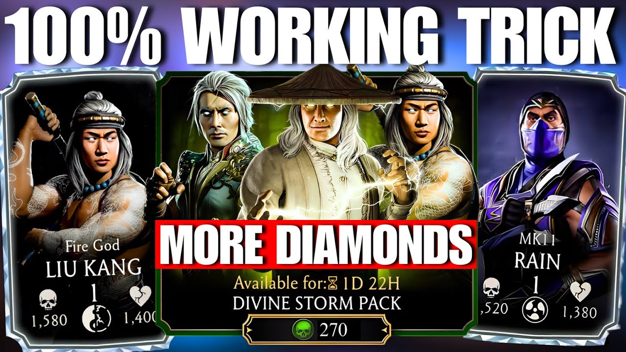 Trick To Get DIAMONDS | Divine Storm Pack | MK Mobile Trick - YouTube