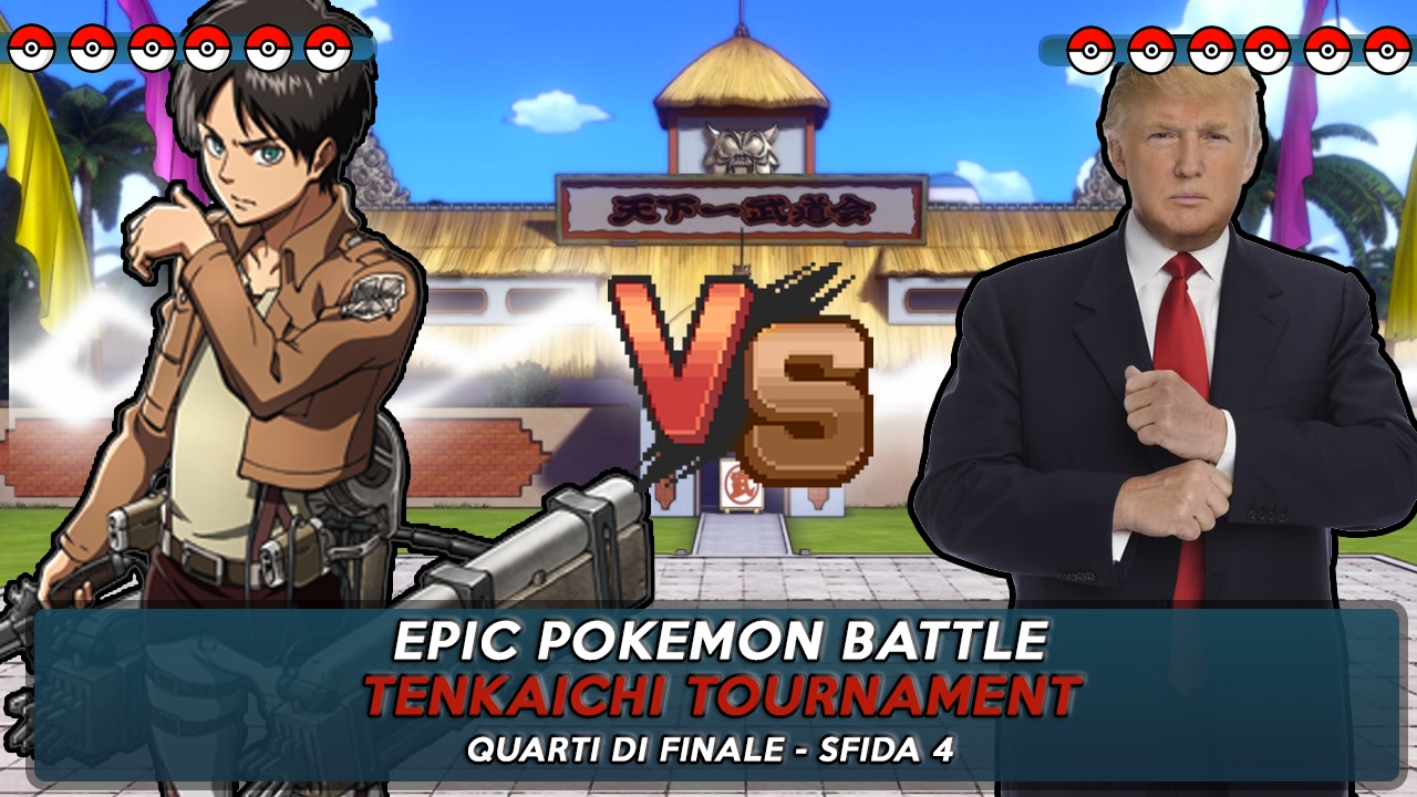 DONALD TRUMP VS EREN JAEGER - #EPIC POKEMON BATTLE TENKAICHI TOURNAMENT ...