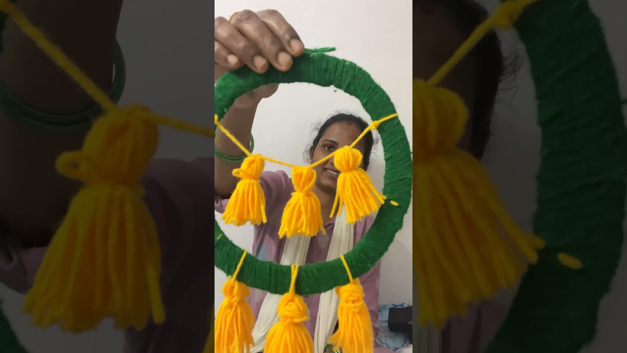 Beautiful wool thread wall hanging 👌 ️ - YouTube