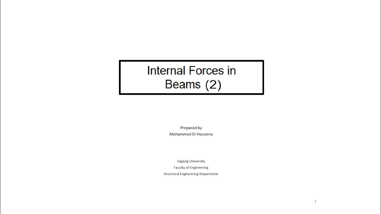 Internal Forces in Beams (2) - YouTube