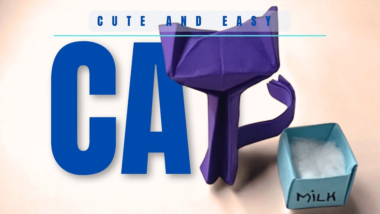 Easy Origami Cat | Step-by-Step Guide - YouTube